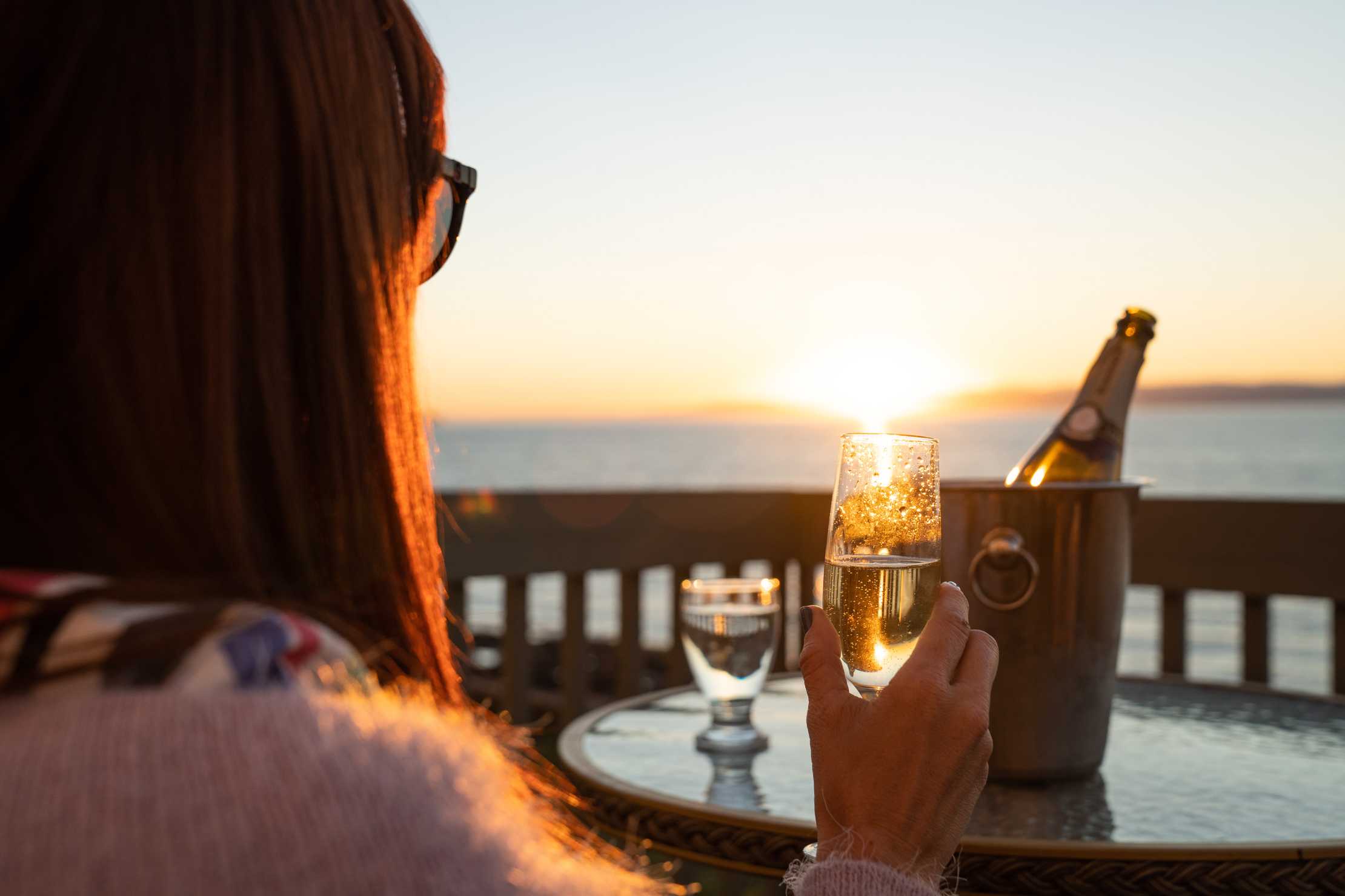 View of one of the most beautiful sunsets in the world